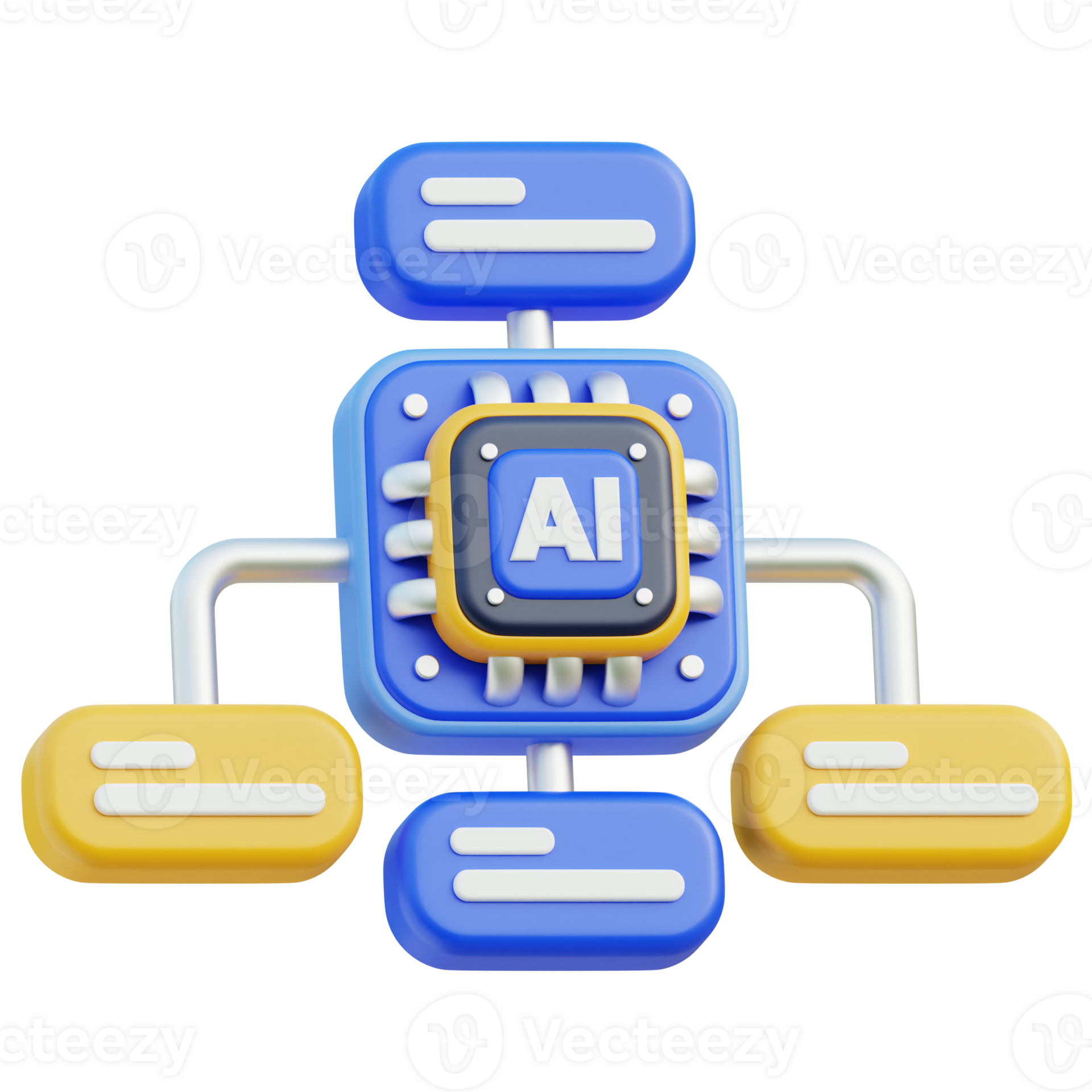 AI Artificial Intelligence Algorithm Icon 3D Design 45954839 PNG