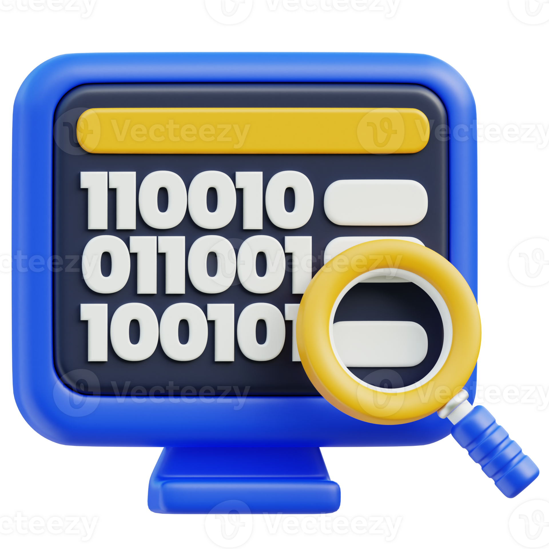 Ai Binary Code Icon 3d Design 45954904 Png