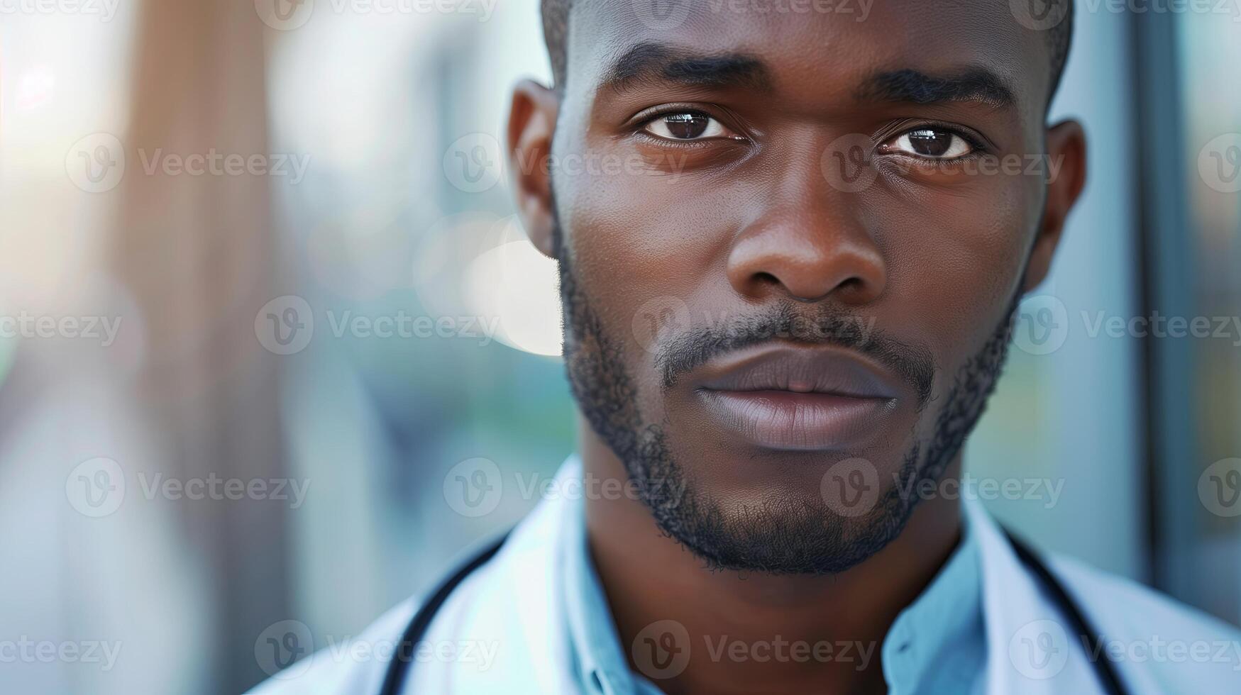 Face Portrait Of Man Person Young Male Looking Black African American