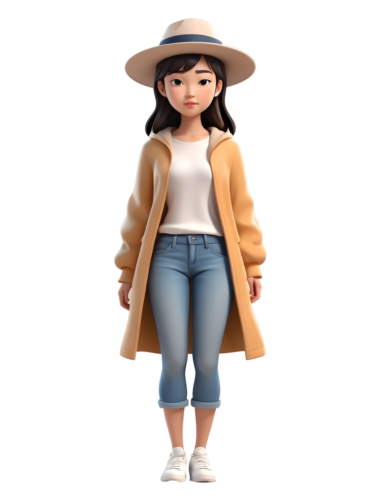 Beautiful Girls 3d Character Design Using Hats 45963010 Png