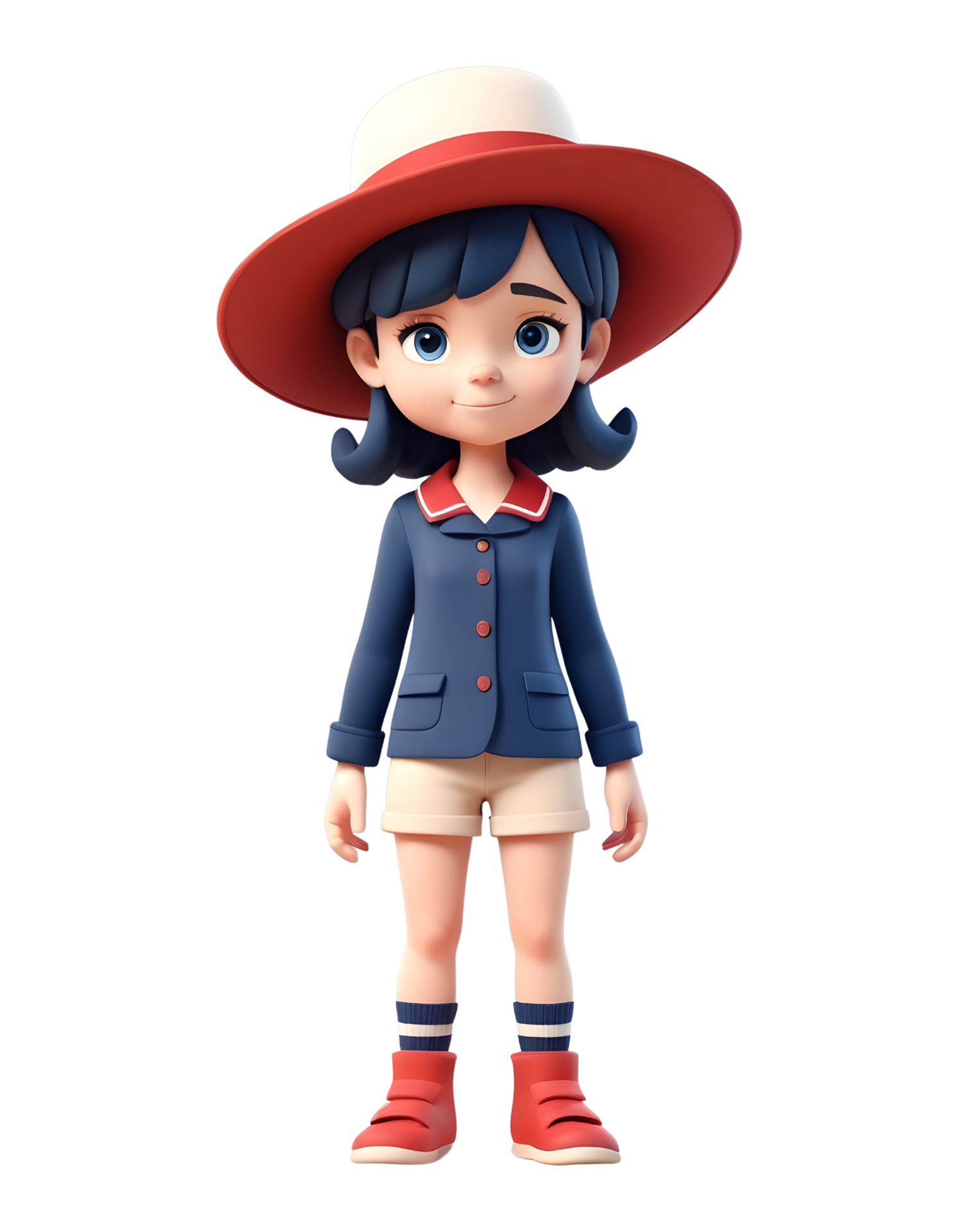 Beautiful Girls 3d Character Design Using Hats 45963023 Png