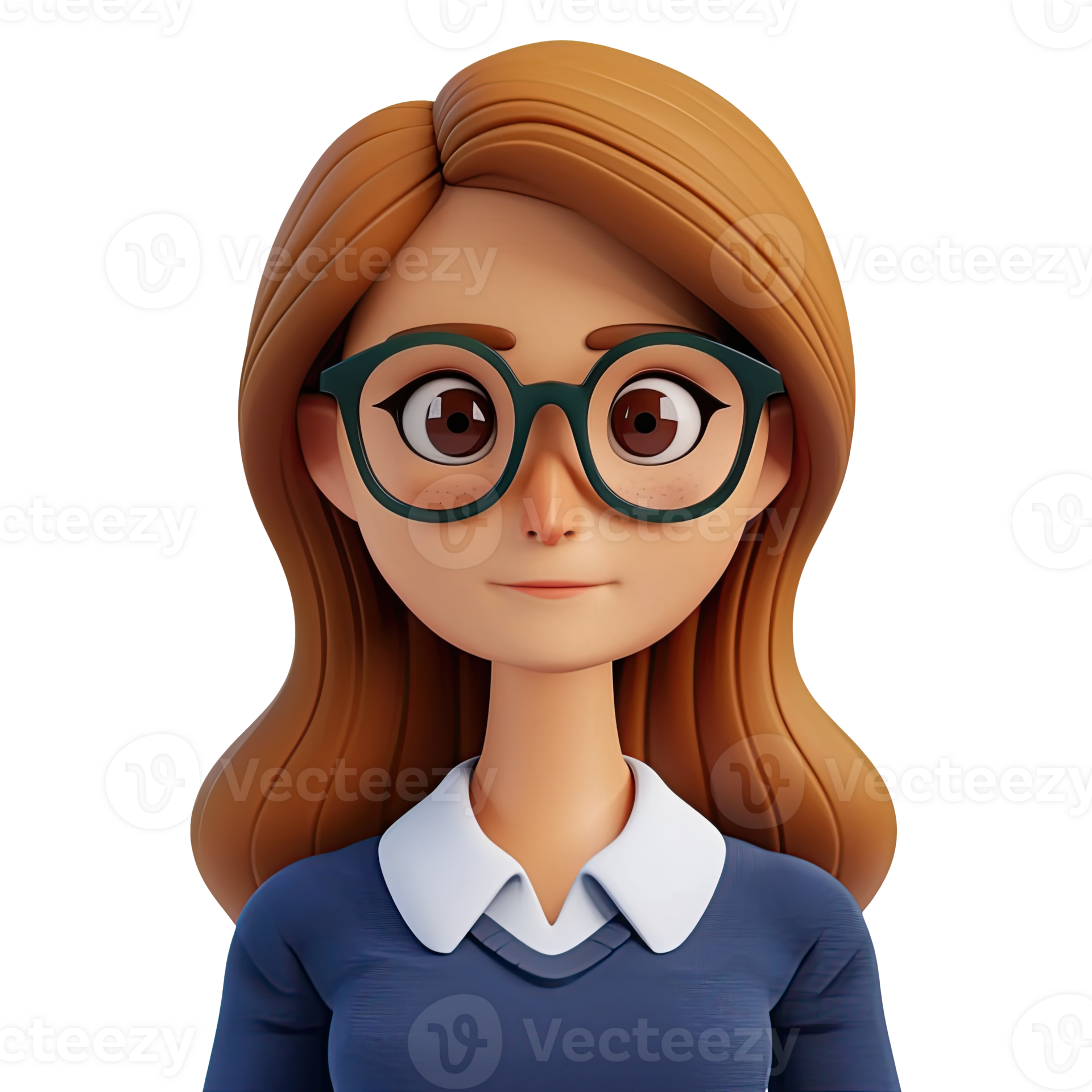 3d Cute Cartoon Female Teacher Character 45963215 Png