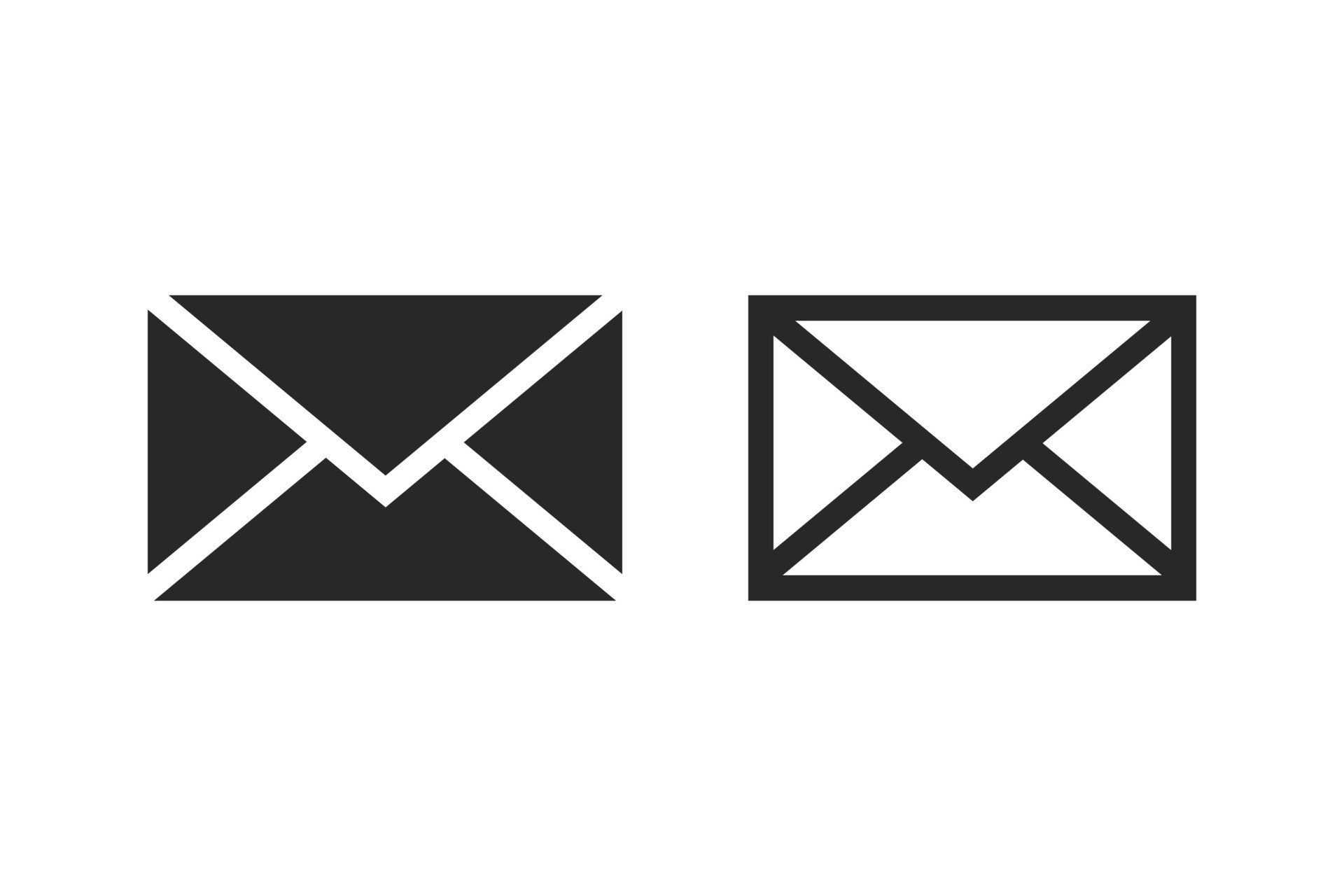 Mail Icon Set Envelope Icon Email Message Icon Mail Icon Button Sign Notification New
