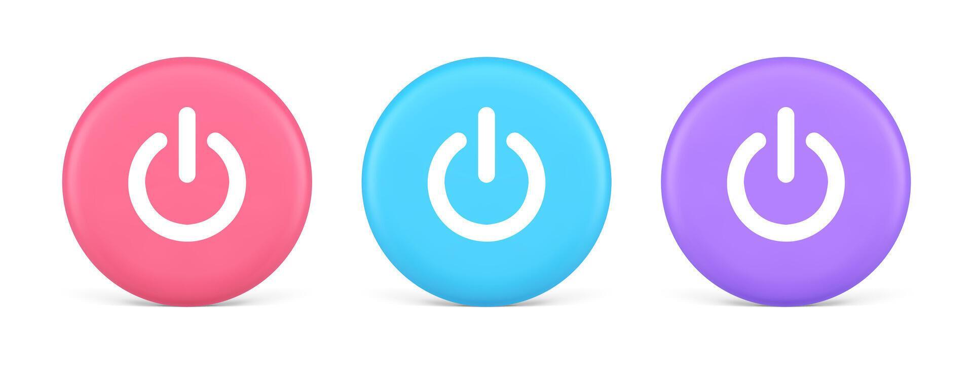 Shutdown turn on off button energy switch power start stop web app ...