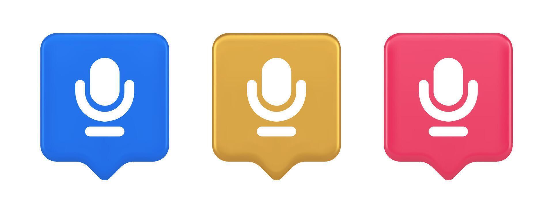 Microphone sound live recording button web app design radio music ...