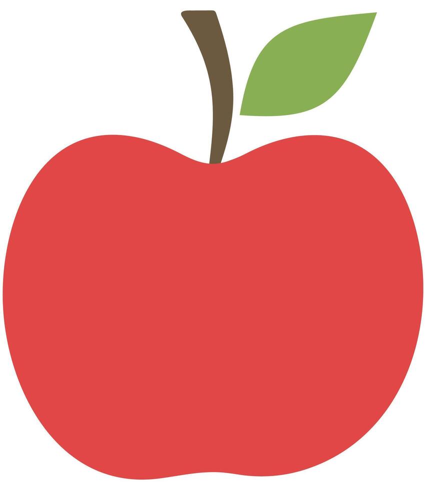 Flat red apple icon isolated on white background. 45979159 Vector Art ...