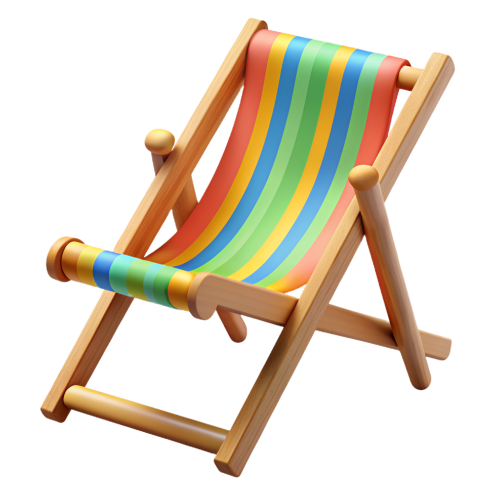 Colorful Beach Chair 3d Render 45981040 PNG