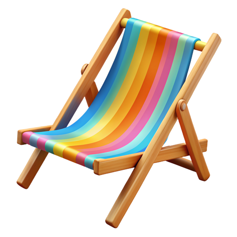 Colorful Beach Chair 3d Cocnept 45981067 PNG