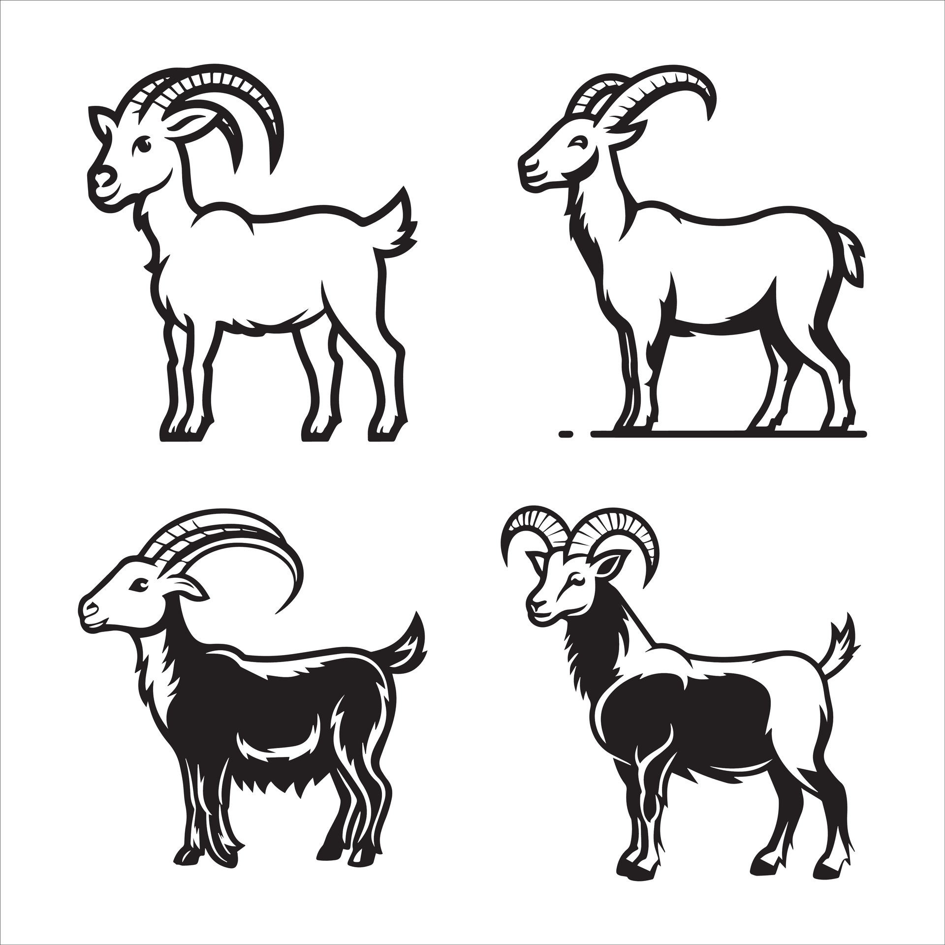 goat silhouette icon graphic logo design 45984151 Vector Art at Vecteezy