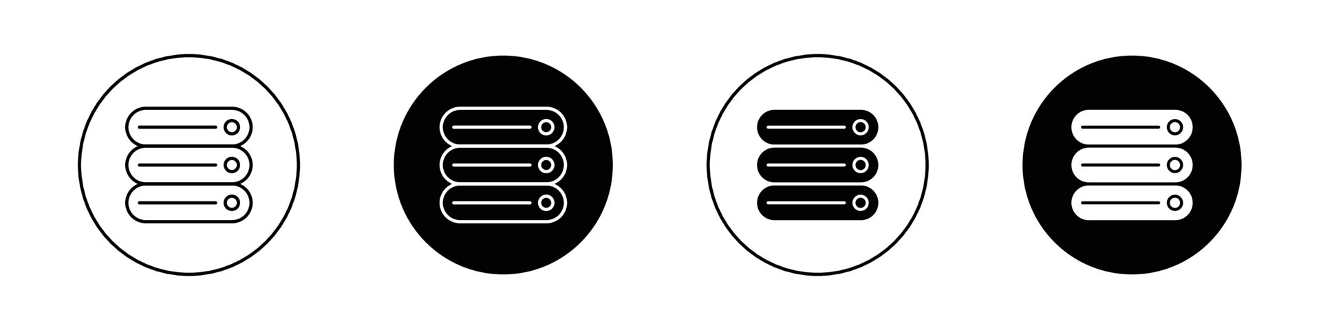 Database Icon Set 45985566 Vector Art At Vecteezy