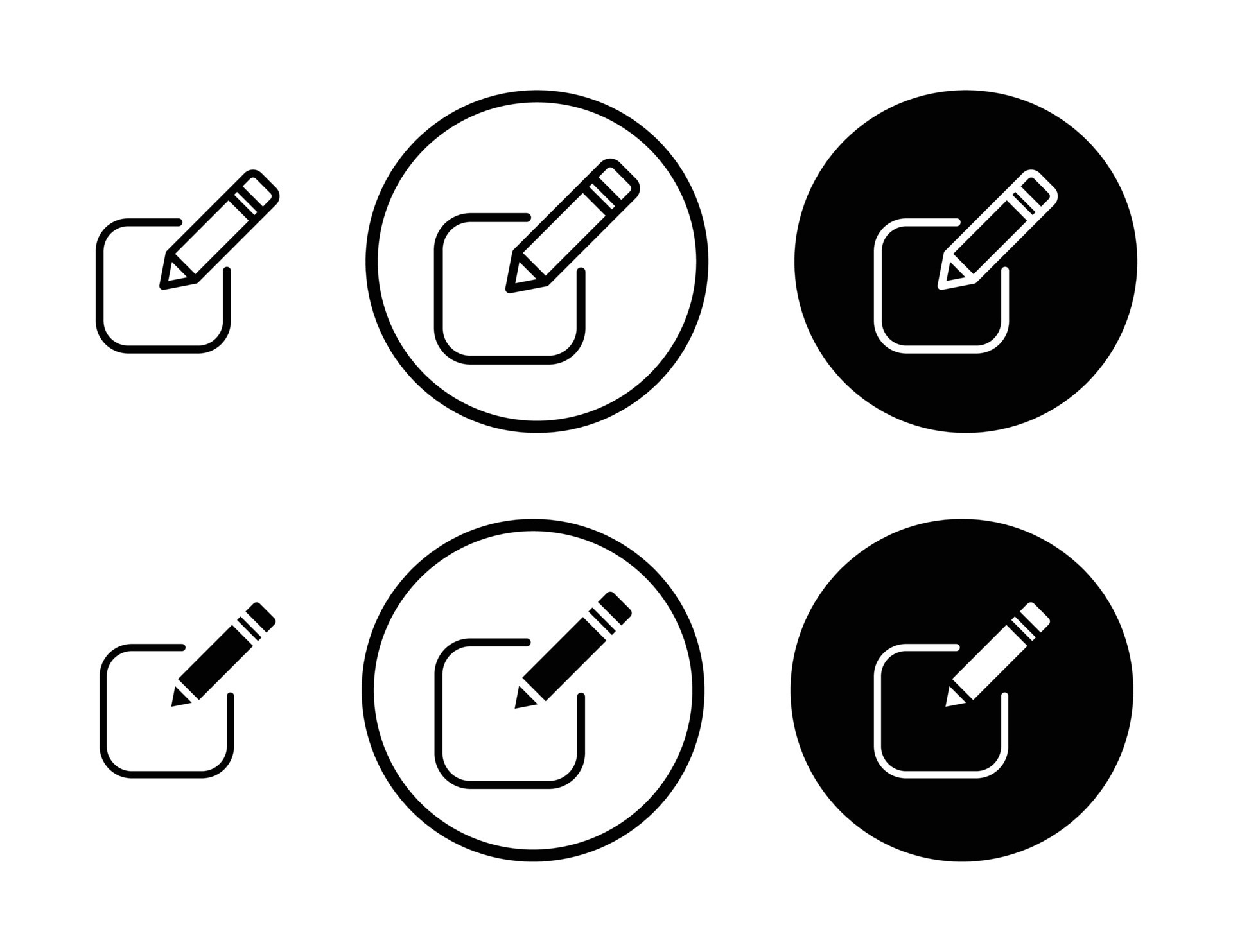 Edit icon set. 45986511 Vector Art at Vecteezy