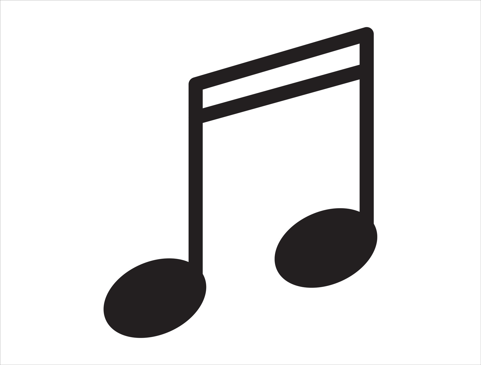 Musical note silhouette on white background 45988505 Vector Art at Vecteezy