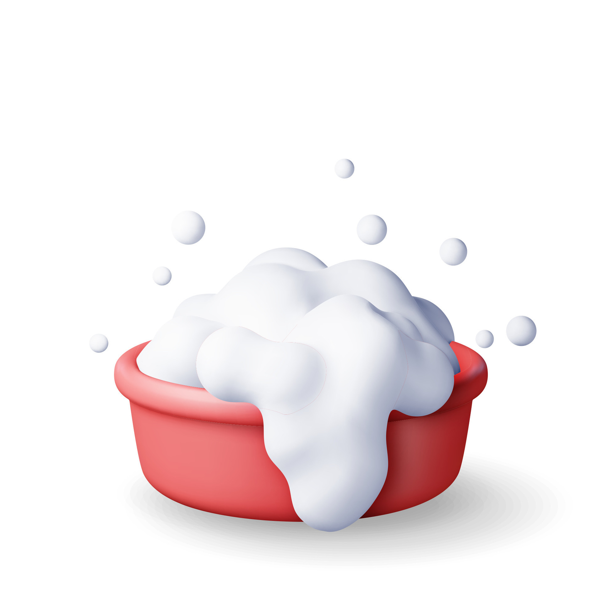 3d el plastico cuenca con jabonoso espuma y burbujas aislado. hacer ... 3d el plastico cuenca con jabonoso espuma y burbujas aislado. hacer ...