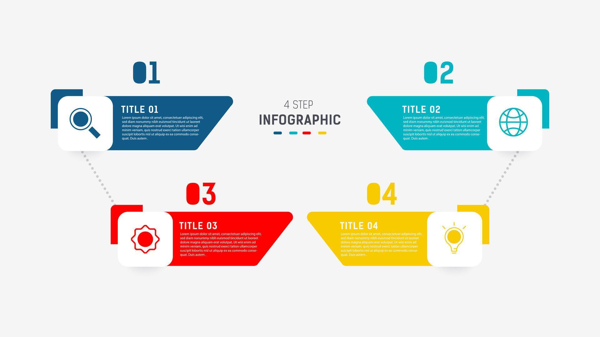 Three Step Infographic label design template with line icons. process ...