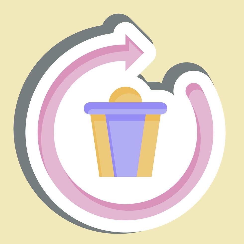 Sticker Deleting. related to Delete symbol. simple design illustration ... Sticker Deleting. related to Delete symbol. simple design illustration ...