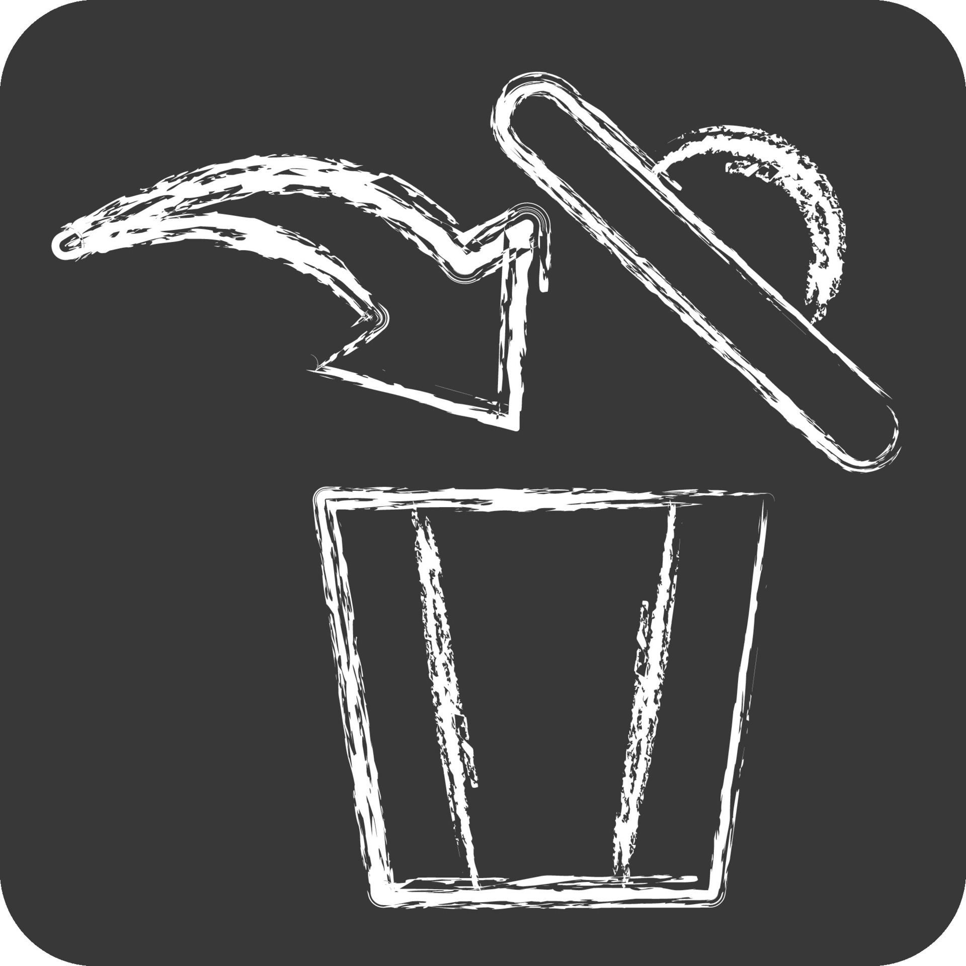 Icon Dispose. related to Delete symbol. chalk Style. simple design ... Icon Dispose. related to Delete symbol. chalk Style. simple design ...