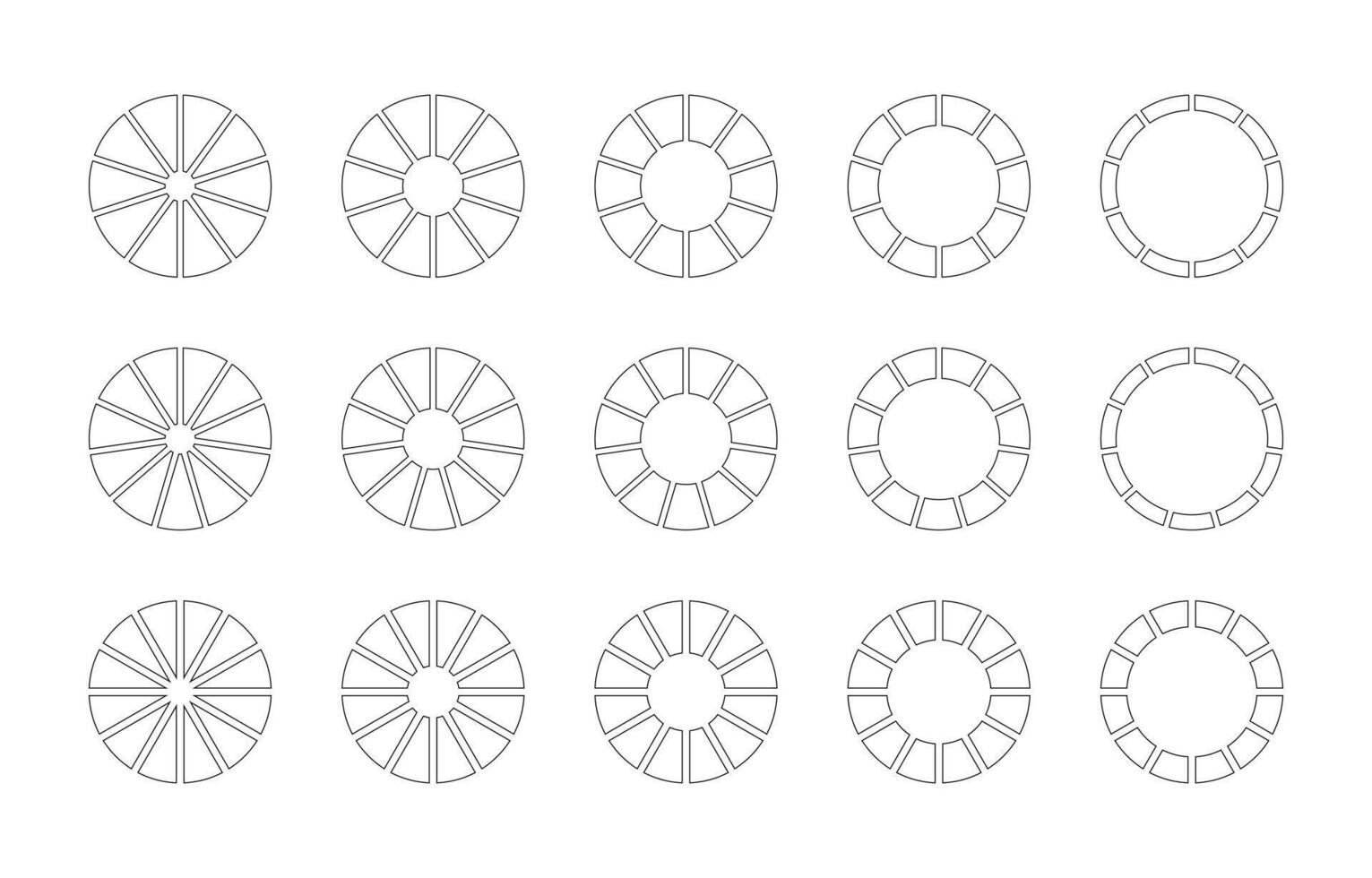 Circle division on 10, 11, 12 equal parts. Wheel round divided diagrams ... Circle division on 10, 11, 12 equal parts. Wheel round divided diagrams ...