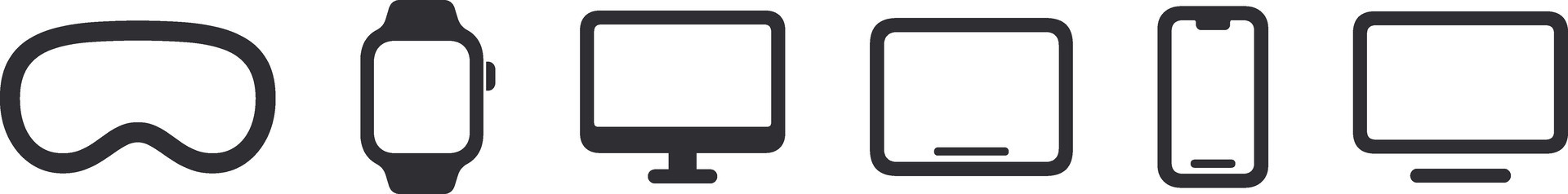 Multiple Operating System Brands Logo Icon Set Including Latest Gadget