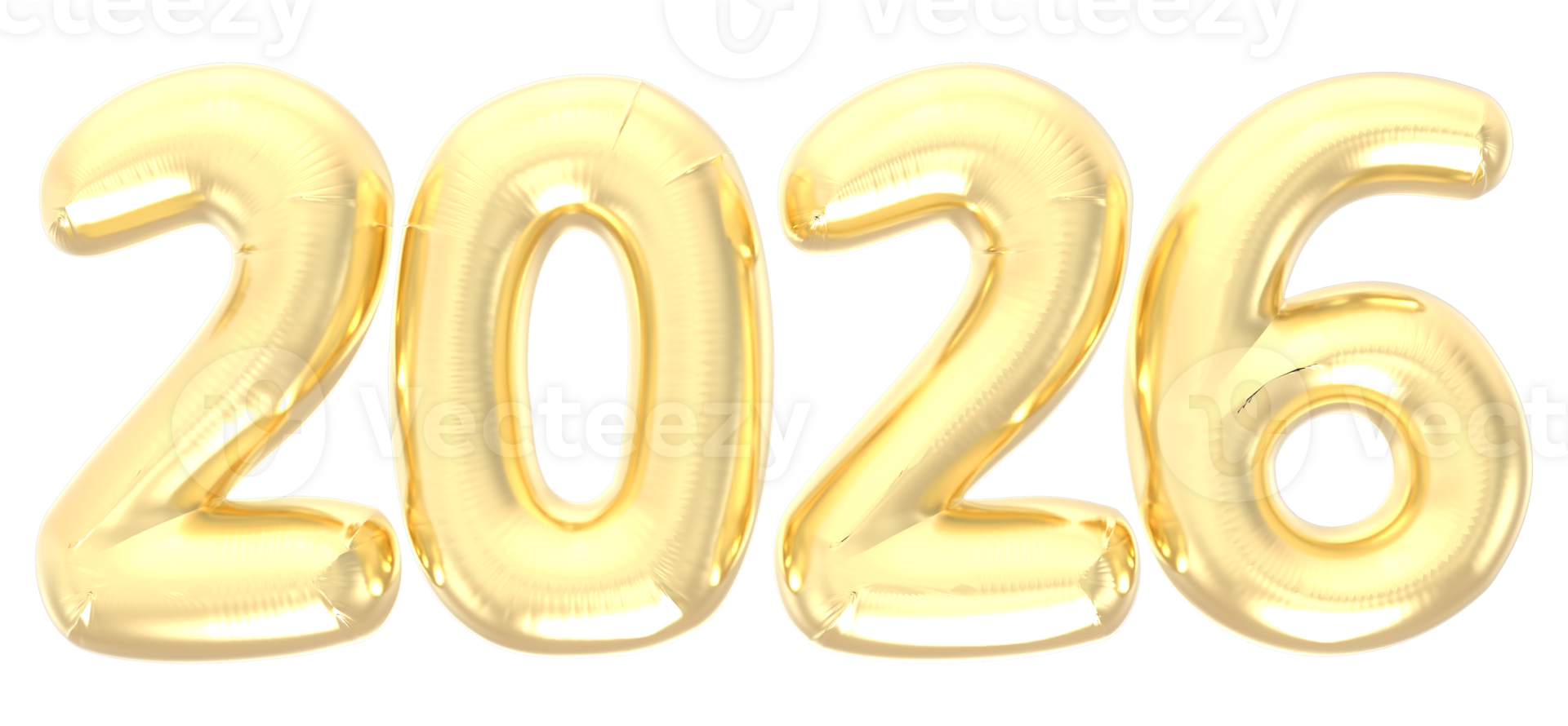 Number 2026 Gold 3D Render 45996619 PNG
