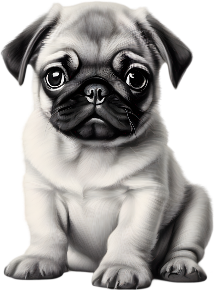Close up captures Pugs distinctive wrinkled, expressive face. AI ... Close up captures Pugs distinctive wrinkled, expressive face. AI ...