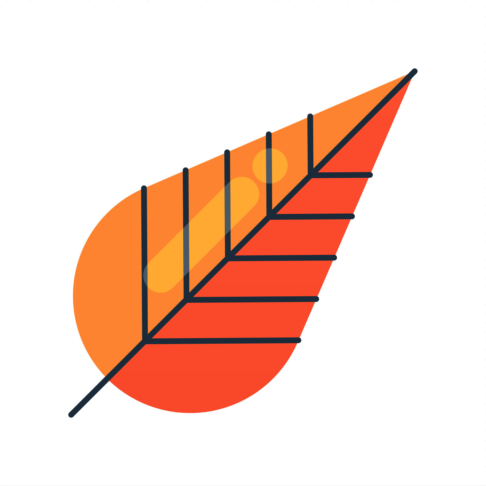 Flat colorful leaf shape design asset element 45998751 Vector Art at ...