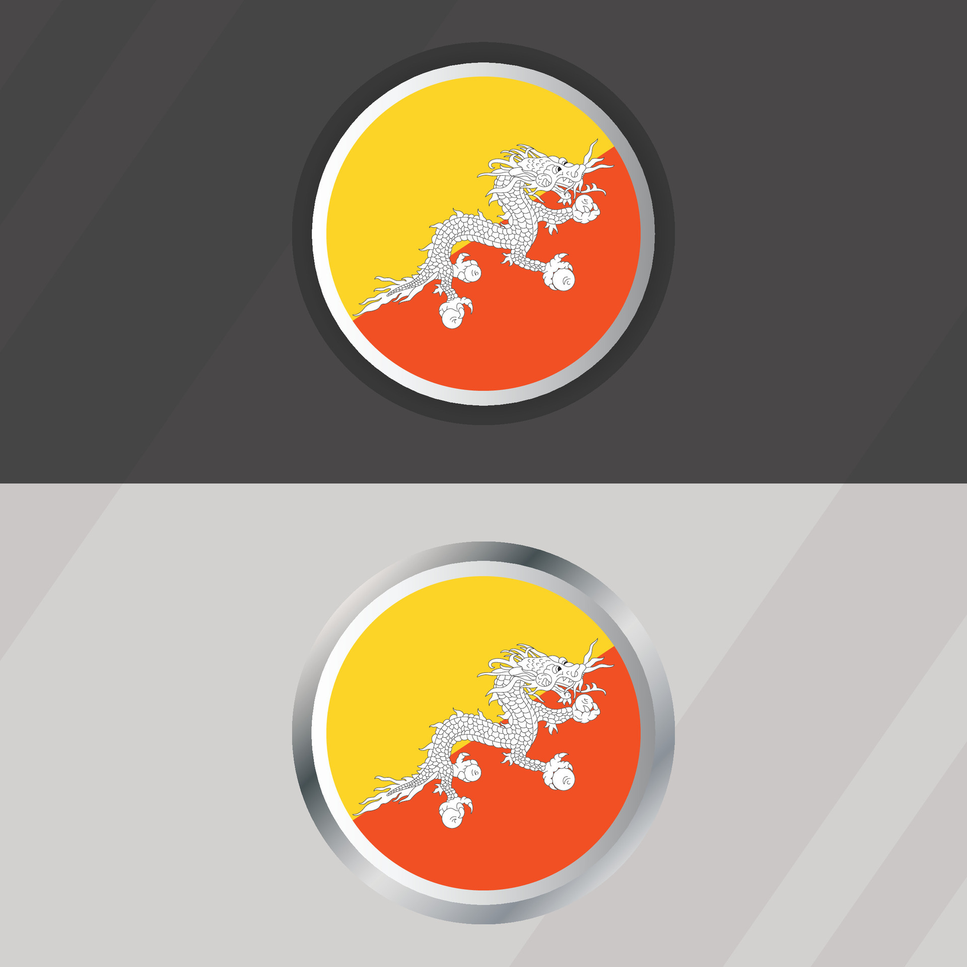 Bhutan Round Flag Template 45999913 Vector Art at Vecteezy