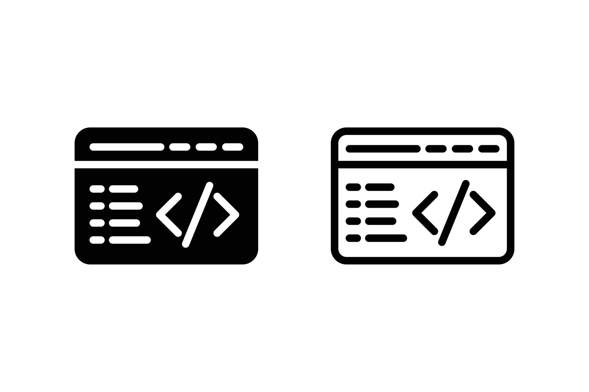 Set Coding Icon Web Program Metadata Source Code Icon Collection