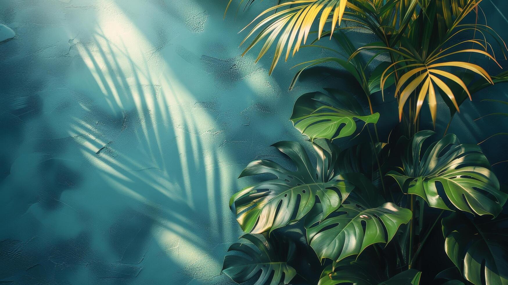 Sunlit Tropical Palm Leaves with Shadow Play 46004754 Stock Photo at ... Sunlit Tropical Palm Leaves with Shadow Play 46004754 Stock Photo at ...