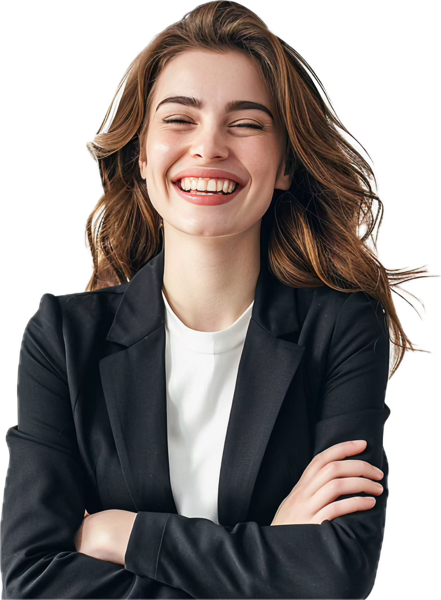 Confident Businesswoman Smiling with Arms Crossed. 46006116 PNG Confident Businesswoman Smiling with Arms Crossed. 46006116 PNG