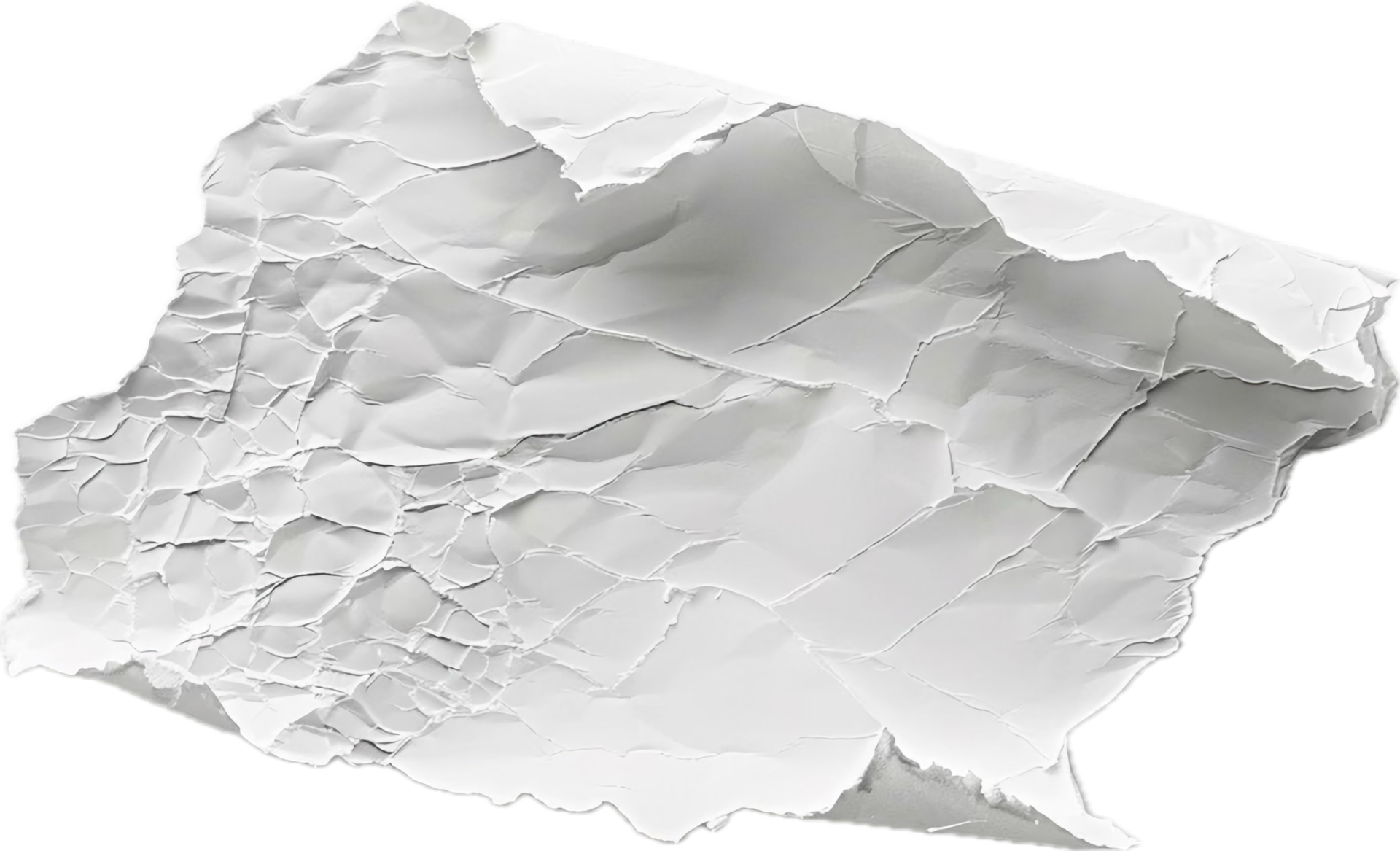Crumpled White Paper Texture Close-Up 46006352 PNG