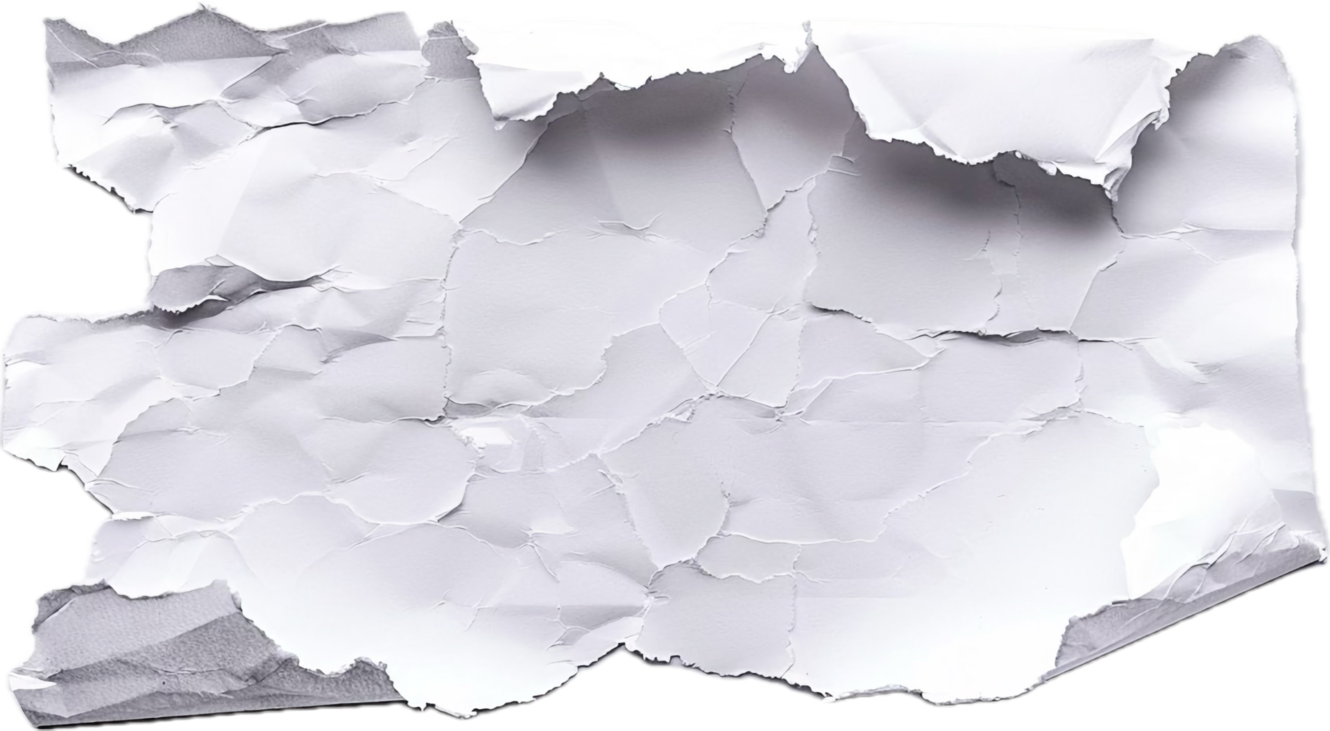 Crumpled White Paper Texture Close-Up 46006370 PNG