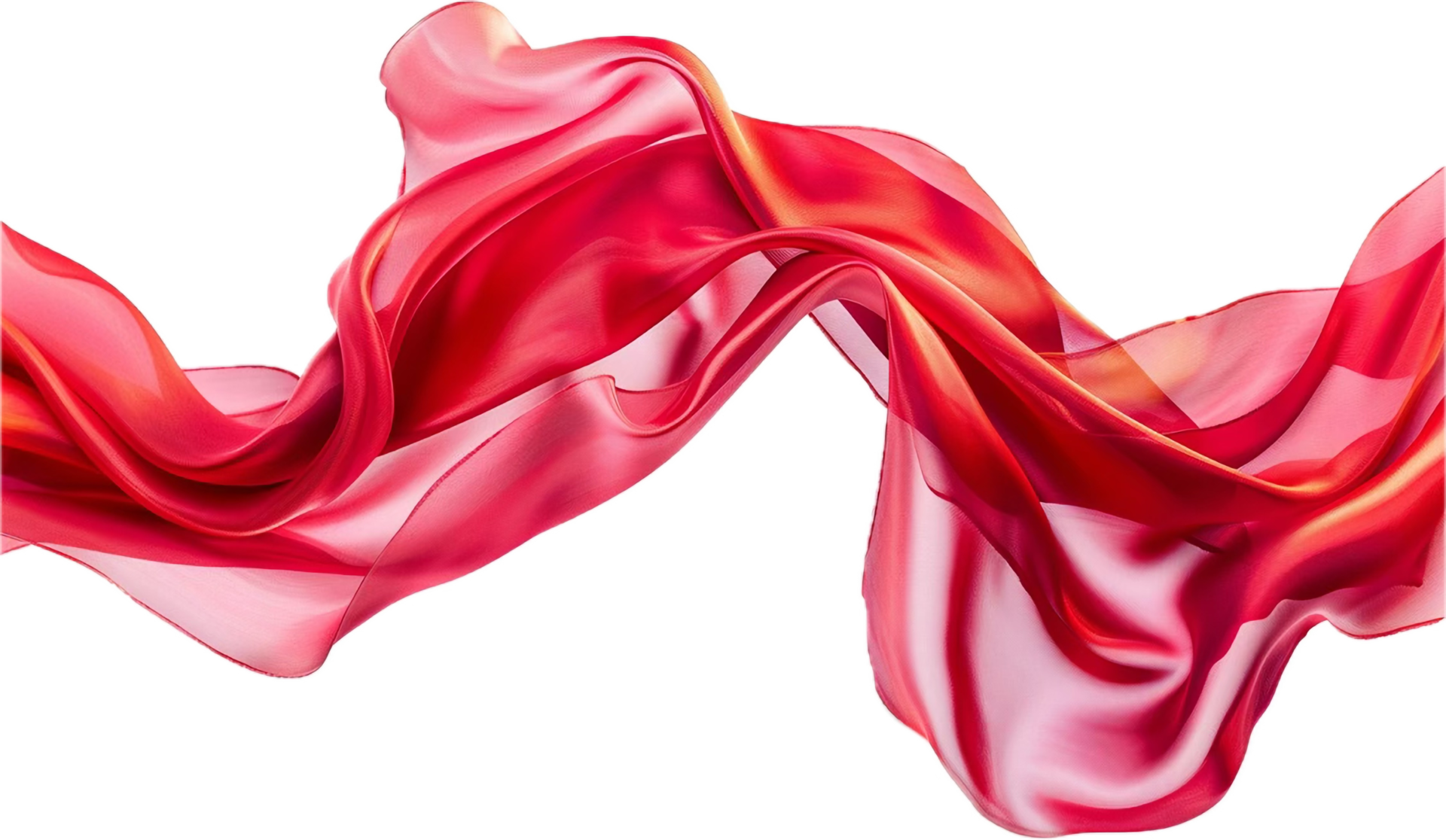 Flowing Red Silk Ribbon 46006518 Png