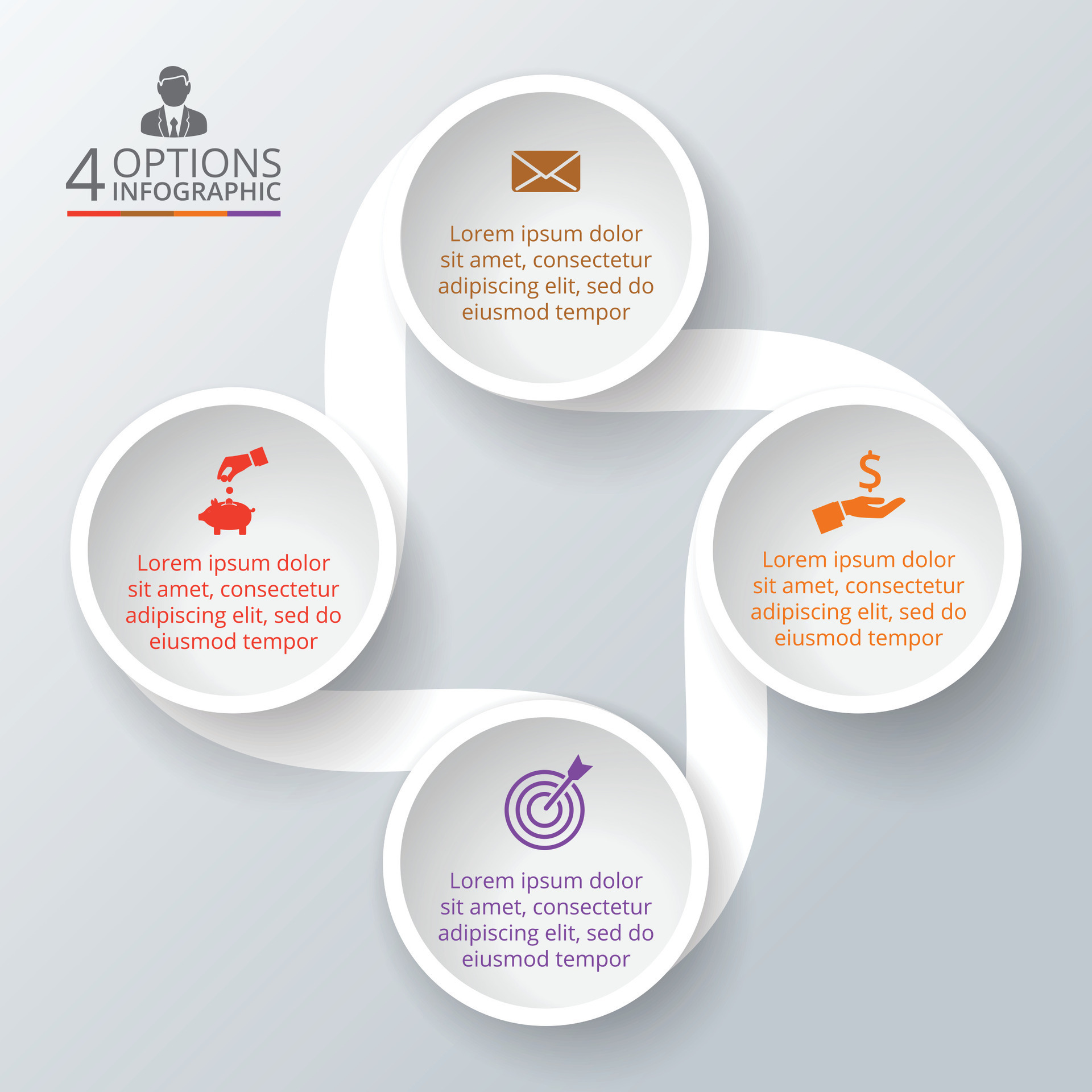 circulo elemento para infografía. modelo para ciclo diagrama, grafico, presentación y redondo ...