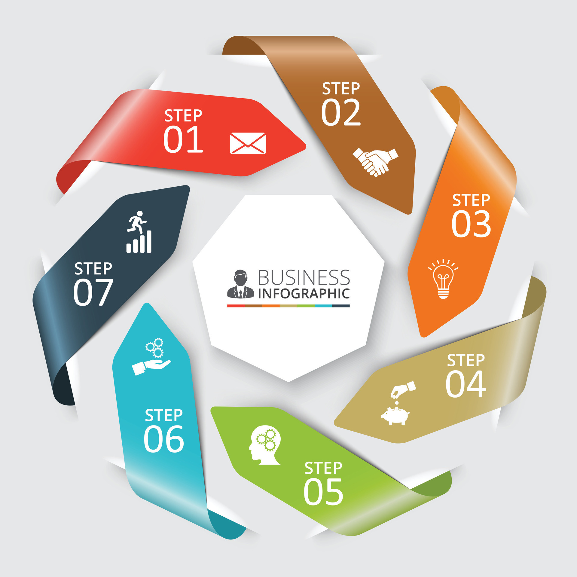 Arrows for infographic. Template for cycle diagram, graph, presentation ...