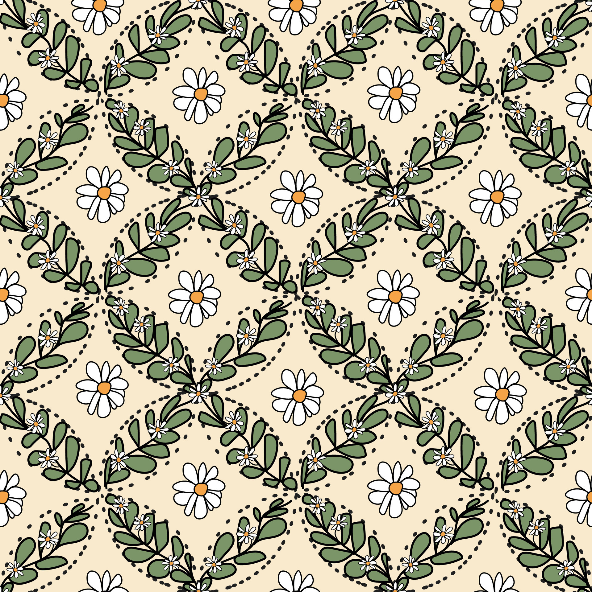 English vintage cottagecore floral seamless pattern. 46018459 Vector ...