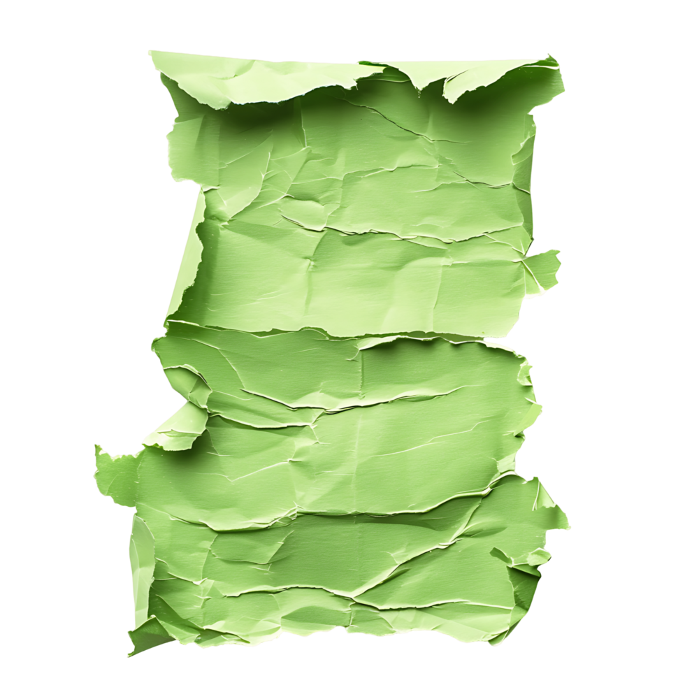 Isolated Green Paper Tear On Clear Background 46027713 Png