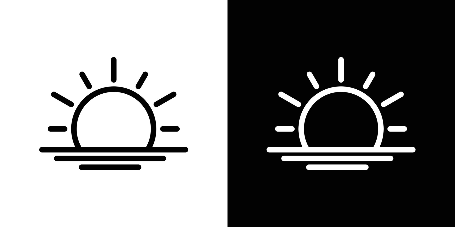 Sunrise icon set. 46029819 Vector Art at Vecteezy