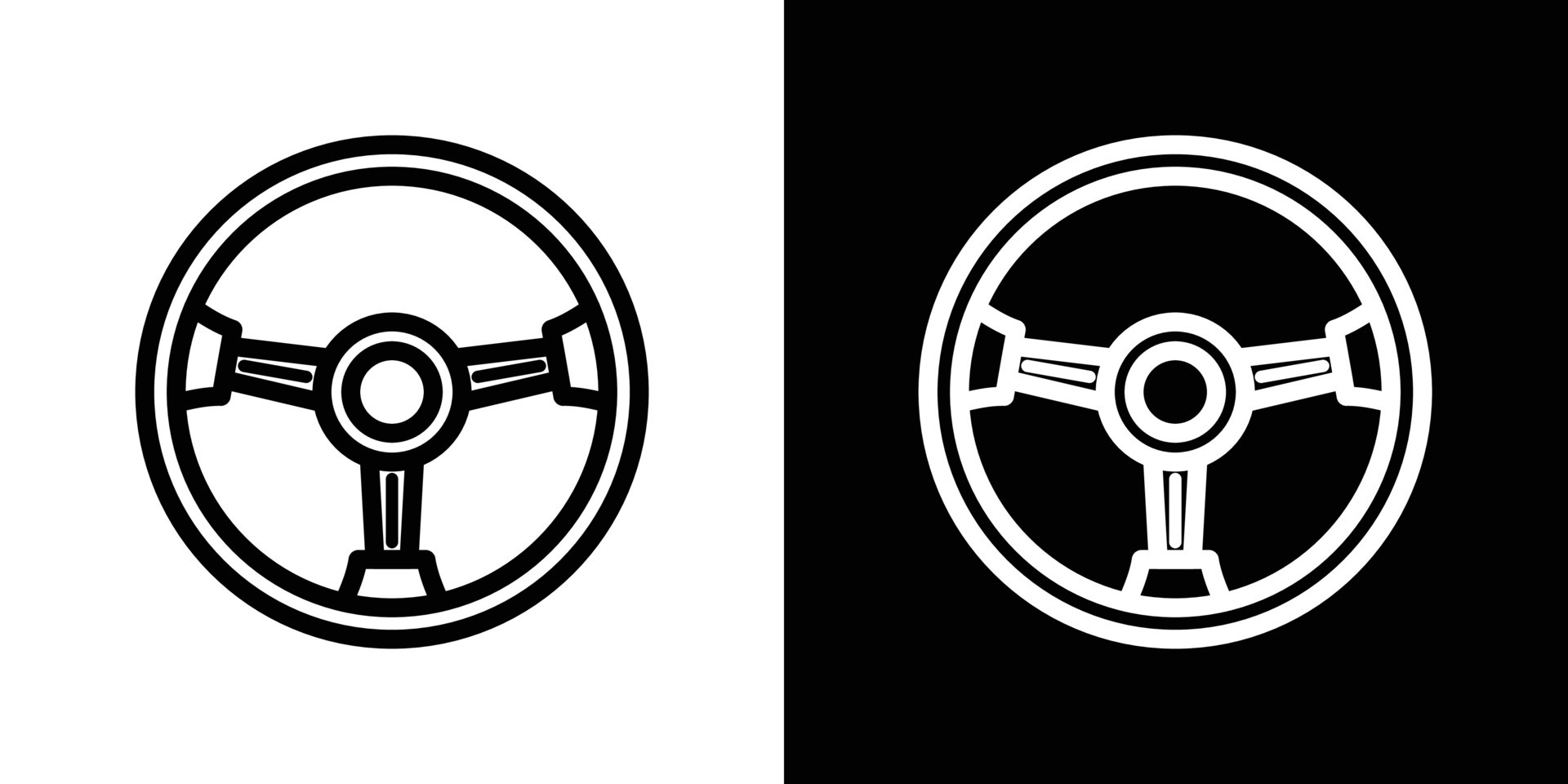 Steering wheel icon 46029850 Vector Art at Vecteezy