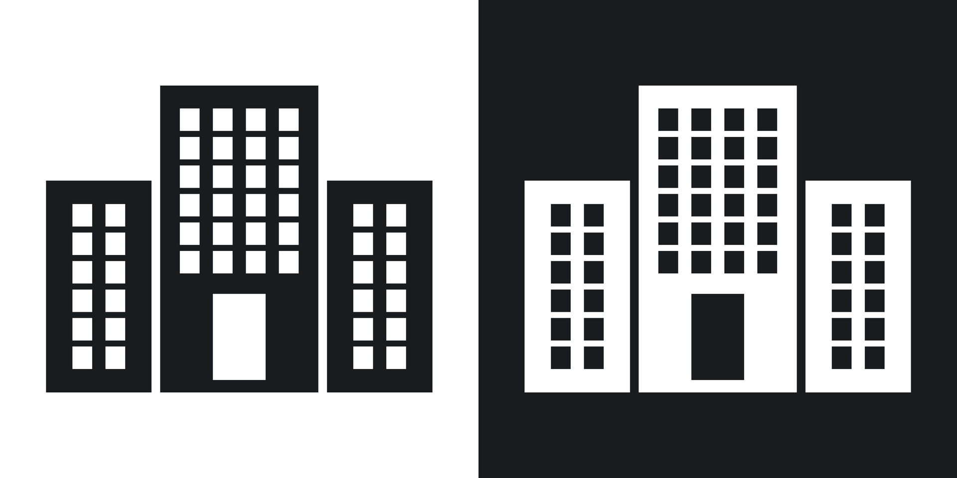 Building icon set. 46029904 Vector Art at Vecteezy