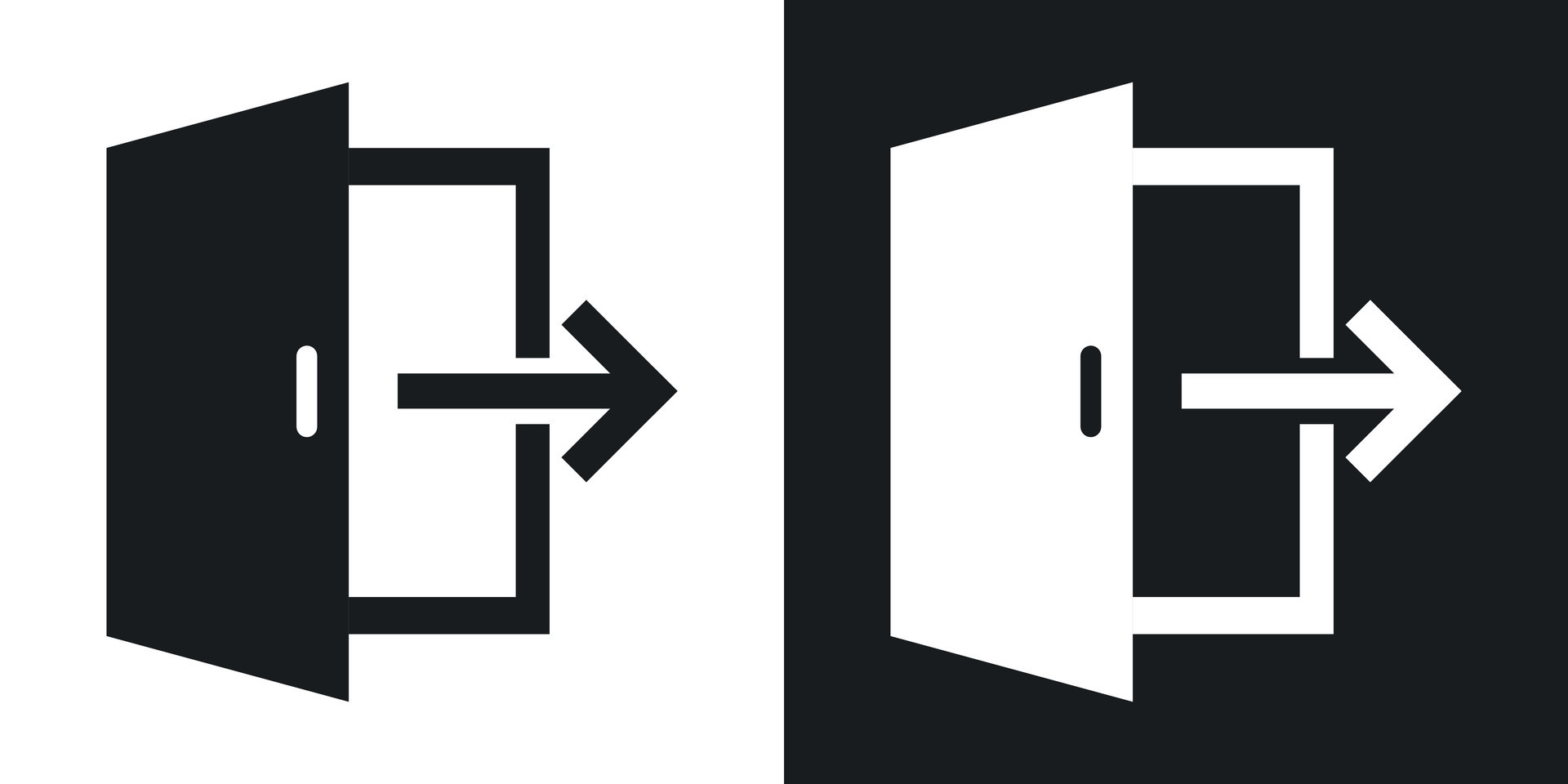 Exit icon set. 46031567 Vector Art at Vecteezy