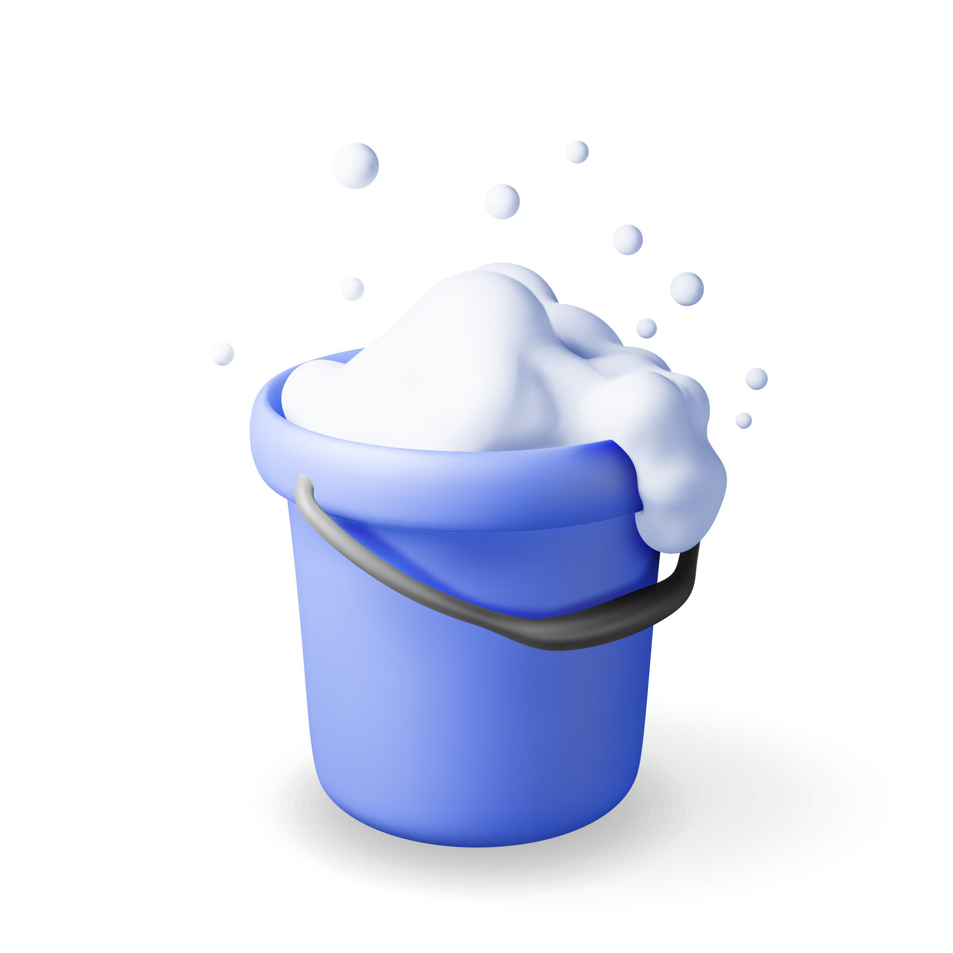 3d el plastico Cubeta con jabonoso espuma y burbujas aislado. hacer ... 3d el plastico Cubeta con jabonoso espuma y burbujas aislado. hacer ...