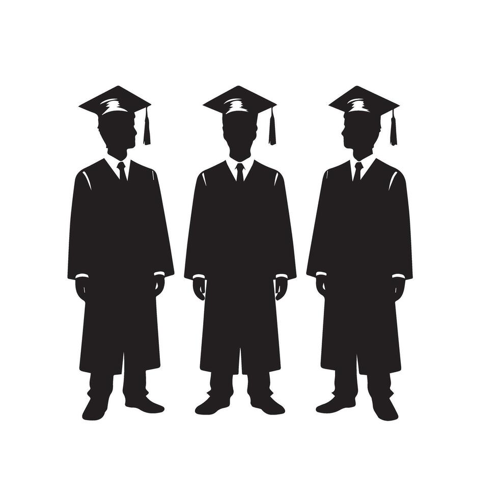 Graduate student silhouette. graduate student logo illustration ,black ... Graduate student silhouette. graduate student logo illustration ,black ...