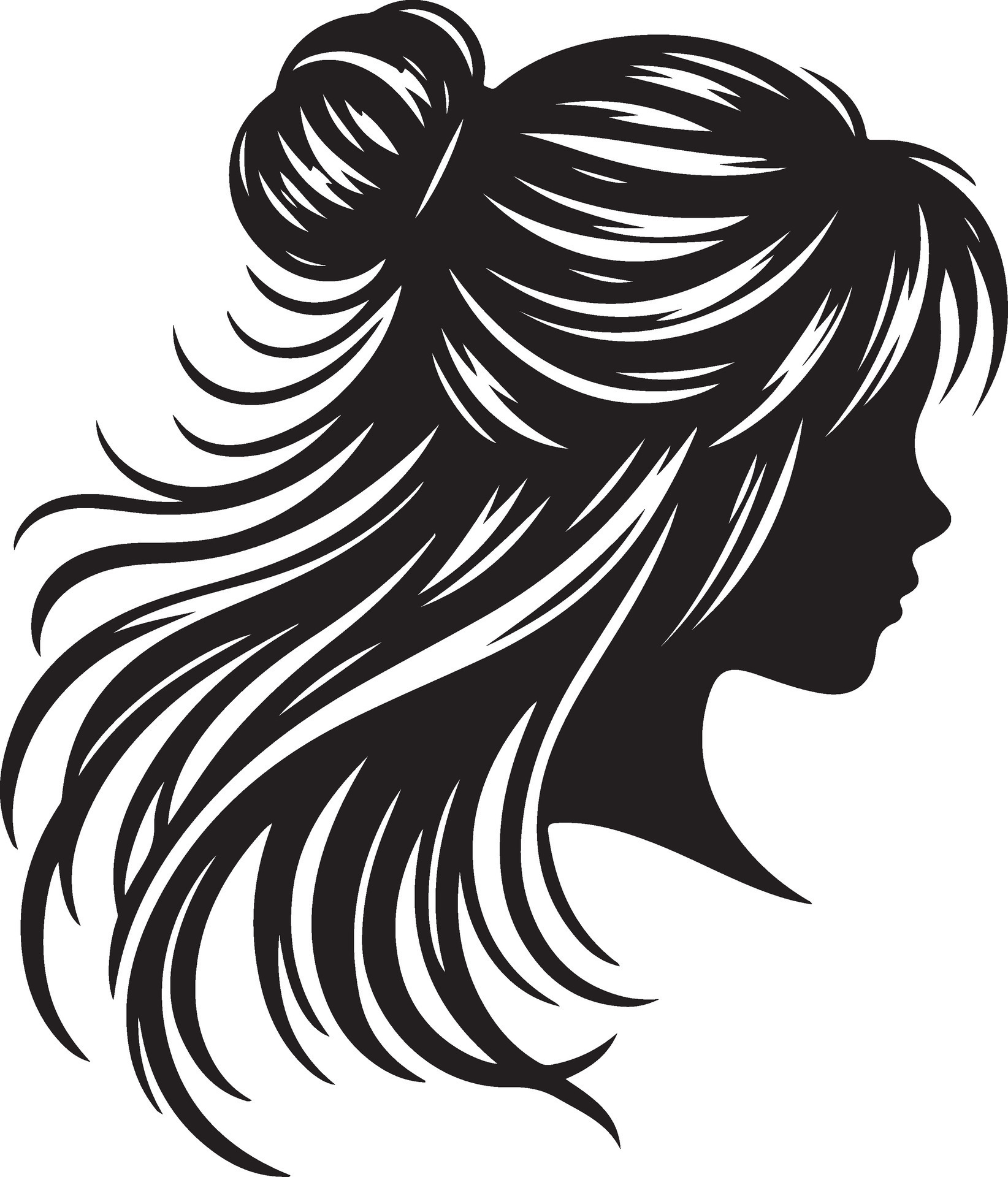 Girl Hair Style Illustration 46036153 Vector Art At Vecteezy