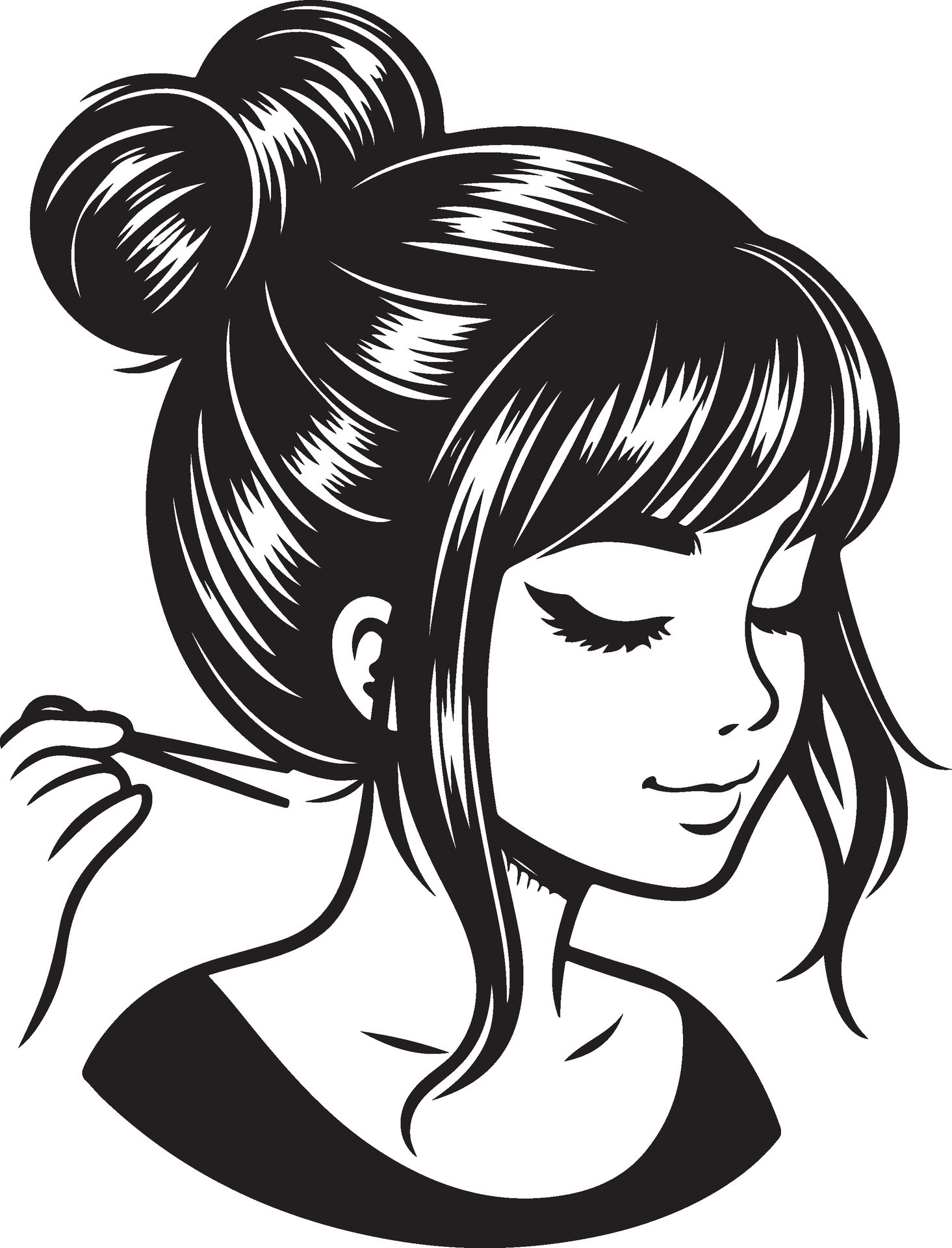 Girl Hair Style Illustration 46036327 Vector Art At Vecteezy