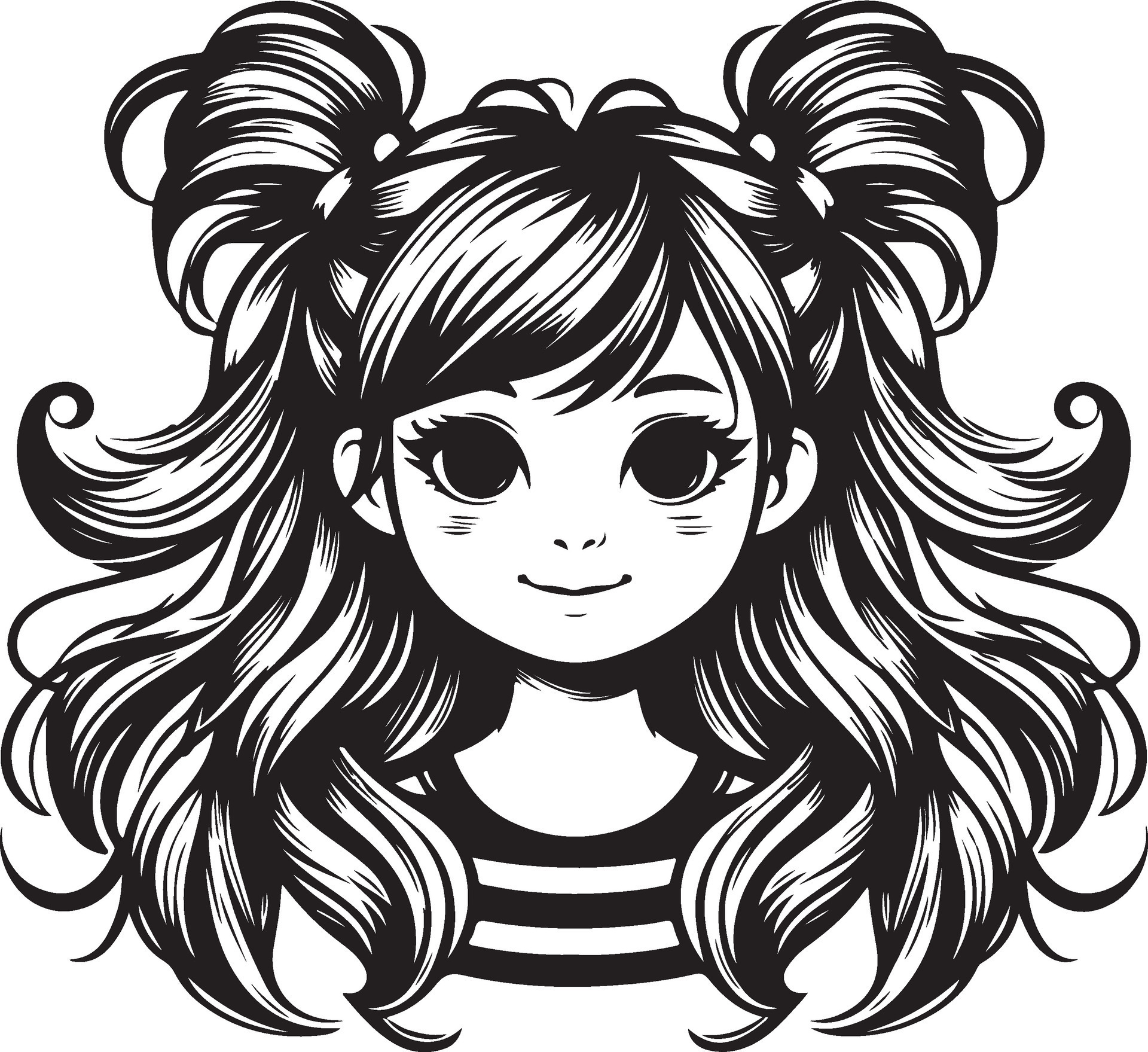 Girl Hair Style Illustration 46036368 Vector Art At Vecteezy