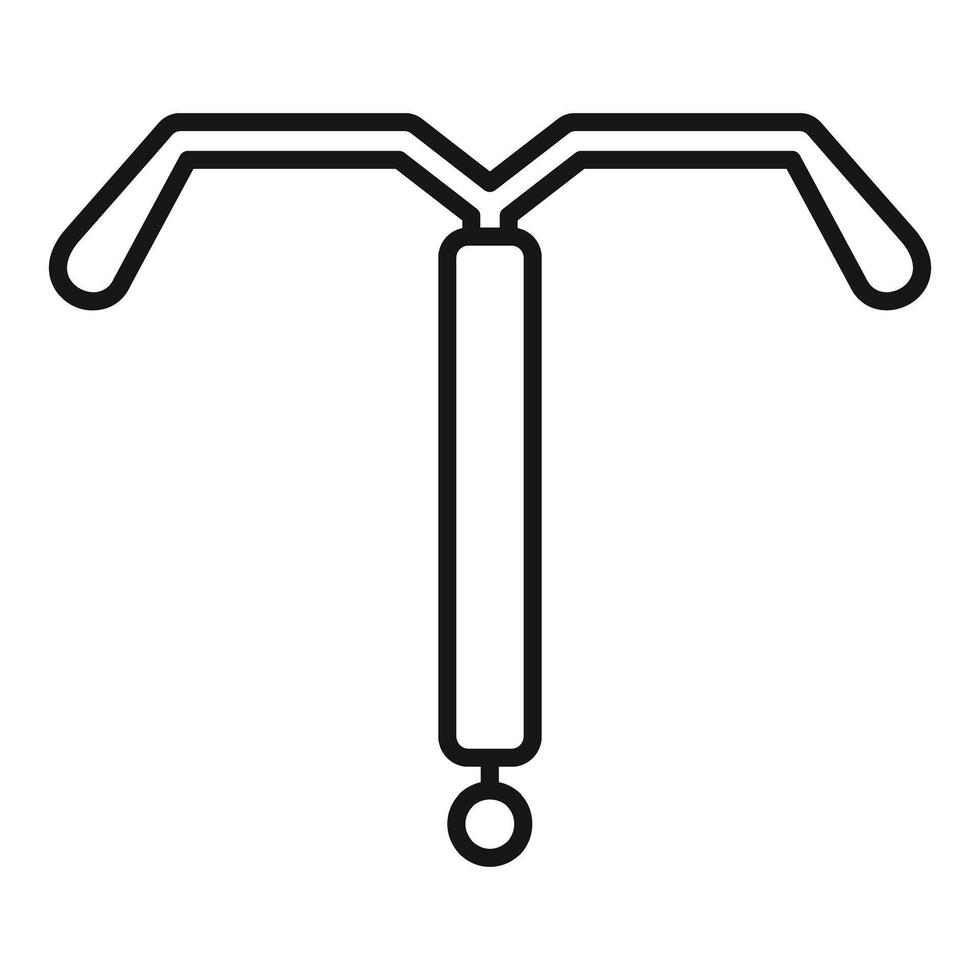 Sencillo Línea Icono Representando Un Intrauterino Dispositivo Diu