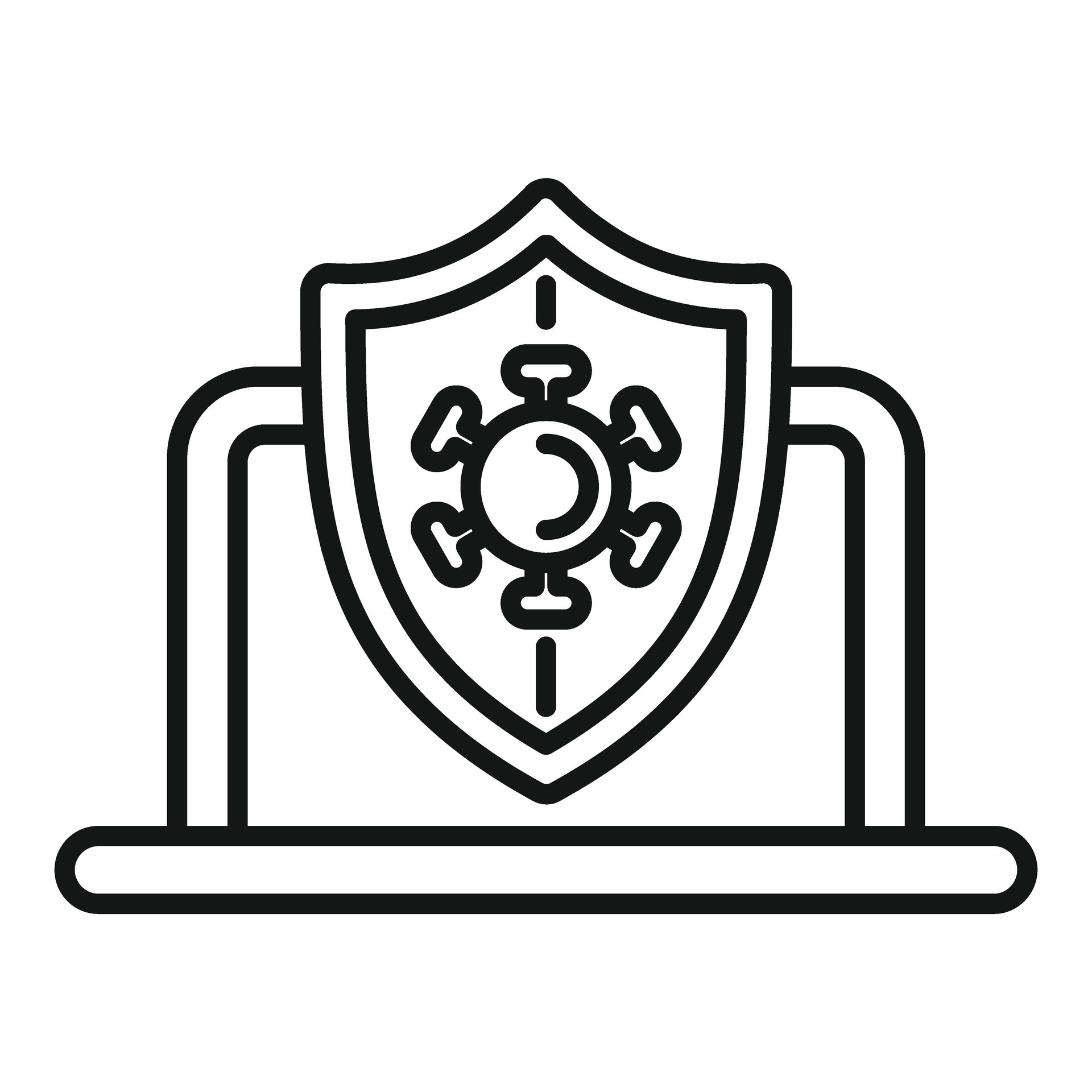 Virus Protection Shield Concept Icon 46039408 Vector Art At Vecteezy
