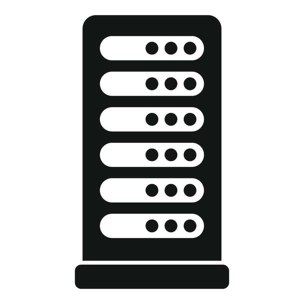 Black and white server rack icon 46041167 Vector Art at Vecteezy