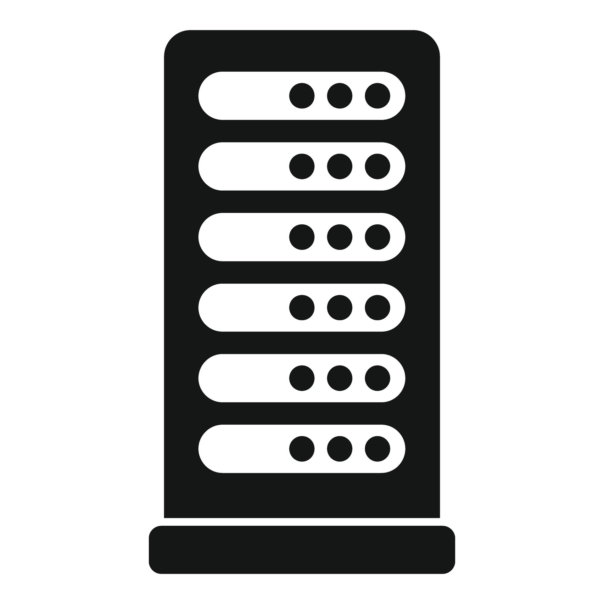 Black And White Server Rack Icon 46041167 Vector Art At Vecteezy