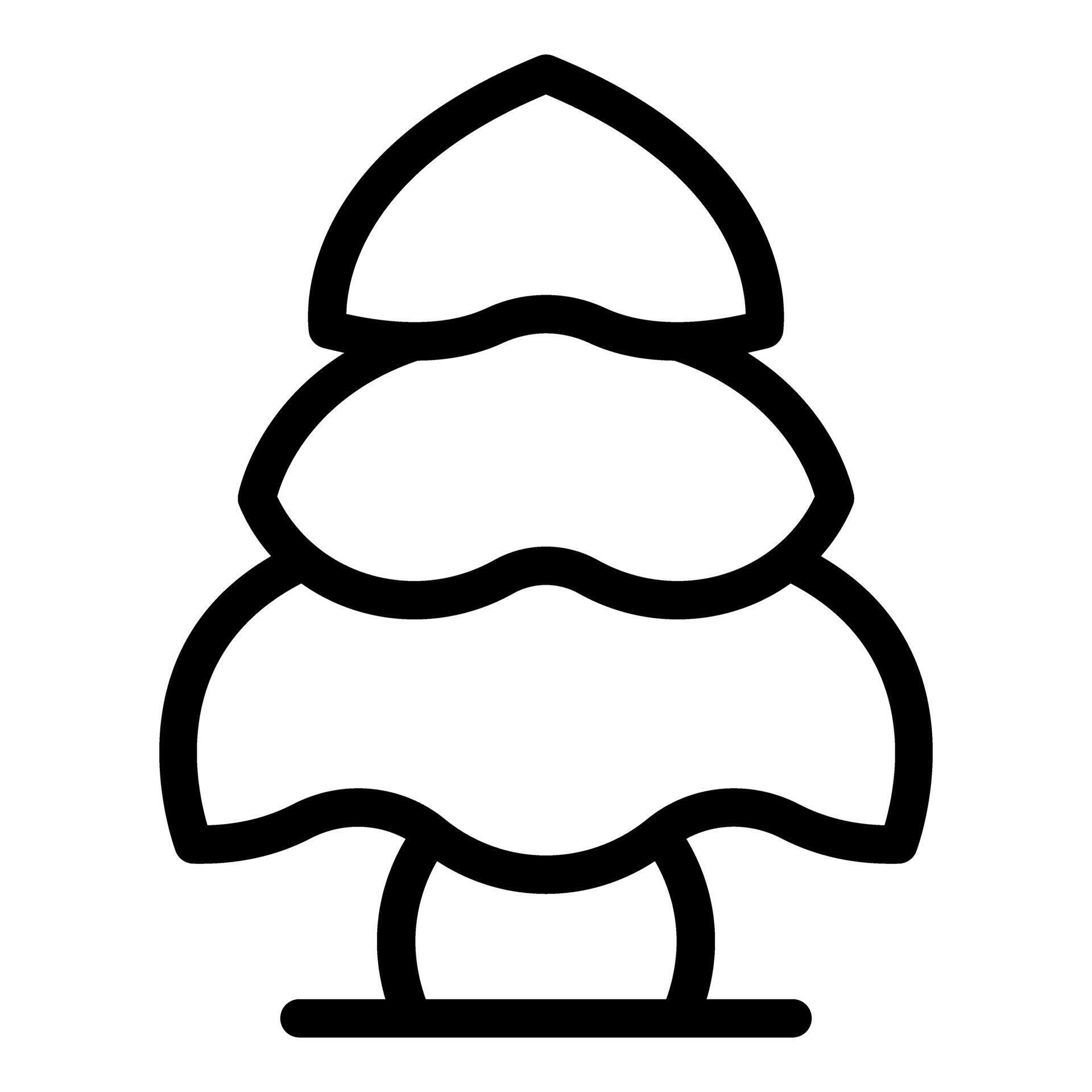 Simple line art pine tree icon 46043664 Vector Art at Vecteezy